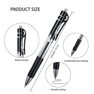 EEOYU Black Gel Pens, 28 Pack Rollerball Gel Ink Pens For Journal Notebook Writing Office School Supplies