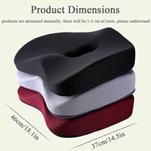 2pc Heightening Wedge Seat Cushion for Short People, Memory Foam Car Seat Cushion Comfortable Ergonomic Seat Pad Fit for Home Office Chair Car Seat Wheelchair, 18.1x14.5 Inch