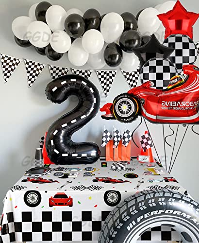 GGDE 1 Pcs Racing Car Theme Party Plastic Table Cover Boys Birthday Party Decorations Supplies