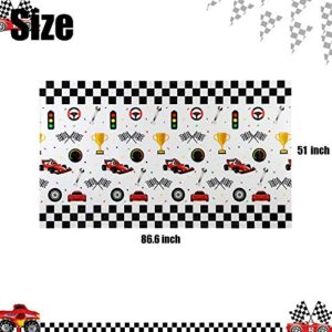 GGDE 1 Pcs Racing Car Theme Party Plastic Table Cover Boys Birthday Party Decorations Supplies