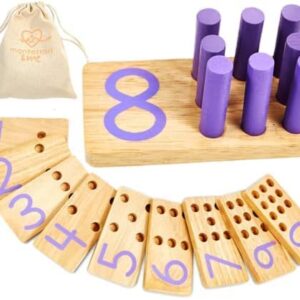 Counting Peg Board | Montessori Math and Numbers for Kids | Wooden Math Manipulatives Materials