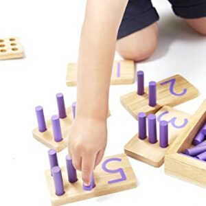 Counting Peg Board | Montessori Math and Numbers for Kids | Wooden Math Manipulatives Materials