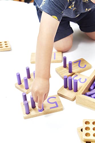 Counting Peg Board | Montessori Math and Numbers for Kids | Wooden Math Manipulatives Materials