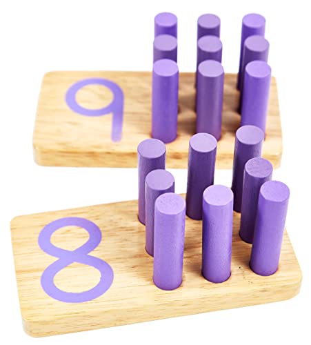 Counting Peg Board | Montessori Math and Numbers for Kids | Wooden Math Manipulatives Materials