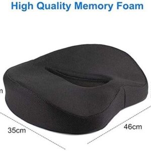 EYEARN Seat Cushion for Office Chair, Memory Foam Coccyx Cushion Relieve Tailbone, Lower Back, Hip, Sciatica Pain, Ergonomic Seat Pad for Car, Wheelchair, Desk Chair and Sitting on Floor,Durable and n