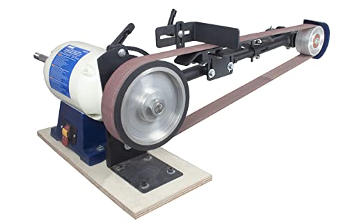 RIKON 2"x72" Knife Belt Sander/Buffer | Excellent for a wide variety of applications including sanding, grinding and making knives with 1 HP Motor and Adjustable Sanding Belt Arm