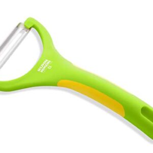 Kuhn Rikon Piranha Y Peeler, 6.25-inch, Green