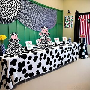 Cow Print Theme Birthday Party Supplies, 2 Pcs 3-Tier Cow Print Cupcake Stand, Farm Animal Themed Birthday Party Supplies for Girls and Boys, Cowgirl or Cowboy Party Decorations