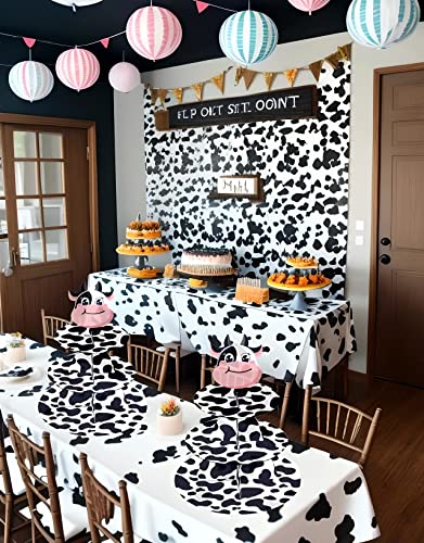 Cow Print Theme Birthday Party Supplies, 2 Pcs 3-Tier Cow Print Cupcake Stand, Farm Animal Themed Birthday Party Supplies for Girls and Boys, Cowgirl or Cowboy Party Decorations