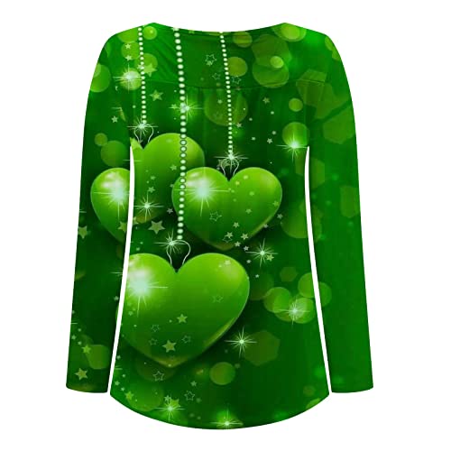 Green Womens Top Daily Deals Green Tshirts Shirts for Women Womens Long Sleeve Blouse St Patricks Day Party Supplies Shirt