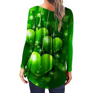 Green Womens Top Daily Deals Green Tshirts Shirts for Women Womens Long Sleeve Blouse St Patricks Day Party Supplies Shirt