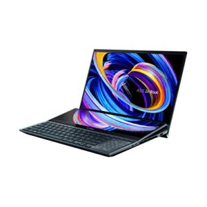 ASUS ZenBook Pro Duo 15 OLED UX582 Laptop, 15.6” OLED 4K UHD Touch Display, Intel Core i7-10870H, 16GB RAM, 1TB SSD, GeForce RTX 3070, ScreenPad Plus, Windows 10 Pro, Celestial Blue, UX582LR-XS74T