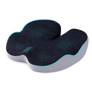 seat cushion, office chair cushions, non-slip sciatica, tailbone pain relief cushion pad for long sitting, memory foam butt pillow for computer desk, driving, ergonomic seat cushion for office chairs