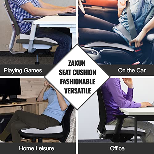 Seat Cushion, Office Chair Cushions, Non-Slip Sciatica, Tailbone Pain Relief Cushion Pad for Long Sitting, Memory Foam Butt Pillow for Computer Desk, Driving, Ergonomic Seat Cushion for Office Chairs