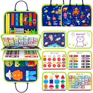 toddlers busy board montessori toys for 3 4 year old boy girl gifts sensory toys activity board busy book for learning fine motor skills autism quiet book educational toys for toddlers travel toys