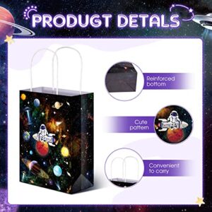 Nezyo 24 Pack Outer Space Present Bags Space Party Favors Planet Candy Goodie Bag Galaxy Gift Bags For Kids Boys Girls Space Theme Party Supplies (Outer Space Style)