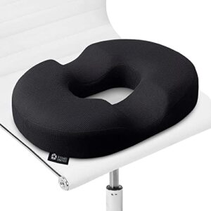 donut pillow hemorrhoid tailbone cushion – medium seat cushion pain relief for coccyx, prostate, sciatica, pelvic floor, pressure sores, pregnancy, perineal surgery, postpartum recovery