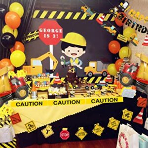 Construction Birthday Party Supplies Dump Truck Party Decorations Kits Set with 2 foil balloons for Kids Birthday Party 52 pack