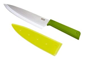 kuhn rikon colori+ classic chef's knife with safety sheath, 30 cm, green