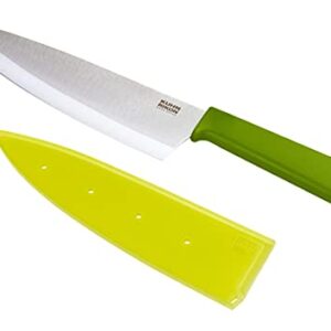 KUHN RIKON Colori+ Classic Chef's Knife with Safety Sheath, 30 cm, Green