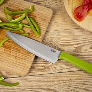 KUHN RIKON Colori+ Classic Chef's Knife with Safety Sheath, 30 cm, Green