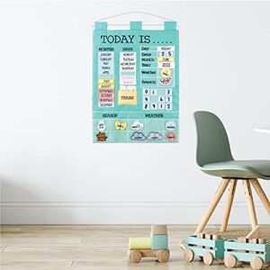 The Peanutshell Preschool Educational Wall Calendar - 53 Fabric Pieces for Months, Days, Years, Weather, & Seasons