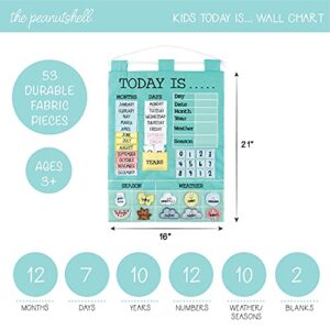 The Peanutshell Preschool Educational Wall Calendar - 53 Fabric Pieces for Months, Days, Years, Weather, & Seasons