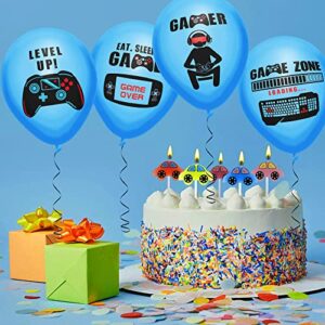 Video Game Balloons Gamer Birthday Party Balloons Gaming Latex Balloon Game Controller Balloon Garland Arch Kit for Kids Boys Girls Game Themed Party Supplies Game On Level Up Party Decorations