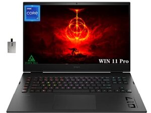 hp 2022 omen o17 17.3" 165hz gaming laptop, intel core i7-12700h, 16gb ram, 1tb pcie ssd, backlit keyboard, nvidia geforce rtx 3070ti 8gb, hd webcam, win 11 pro, black, w/ 32gb usb business card