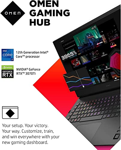 HP 2022 OMEN O17 17.3" 165Hz Gaming Laptop, Intel Core i7-12700H, 16GB RAM, 1TB PCIe SSD, Backlit Keyboard, NVIDIA GeForce RTX 3070Ti 8GB, HD Webcam, Win 11 Pro, Black, w/ 32GB USB Business Card