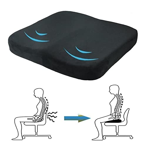 NNAA Orthopedic Cushion Ergonomic Chair Pad Memory Foam Seat Cushion Tailbone Sciatica Back Pain Relief Comfort Office Chair Car Seat Cushion Non-Slip style2