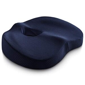 office chair cushion for butt,comfort memory foam seat cushion,ergonomic chair pad pillow,tailbone pain relief cushion,machine washable cover-bamboo charcoal memory foam