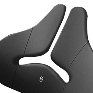 shamjina Ergonomic Seat Back Cushion , Comfortable Travel Soft Office Chair Cushion Back Rest Breathable Pad Car for Computer Desk Chair , Black