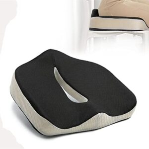 BUZZNN Seat Cushion for Office Chair, Desk Chair Car Seat Cushion for Tailbone Pain, Ergonomic Memory Foam Coccyx Seat Cushion for Sciatica, Back Pain Relief