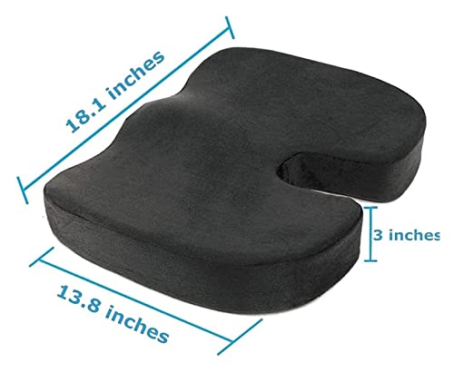 OZELS Premium U-Shaped Gel Seat Cushion - Non-Slip & Ergonomically Designed Using Orthopedic Gel Memory Foam for Optimal Back Support, Coccyx Tailbone Pain Relief, Sciatica, Hemorrhoids & More (Color