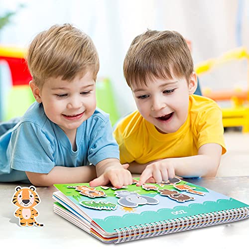 Foayex Montessori Toys for Toddlers Learning - Educational Toddler Books Activities, Preschool Learning Toys Activity Book, Autism Toddler Toys Kids Book Birthday Gifts for 3 4 5 Year Old Boys & Girls