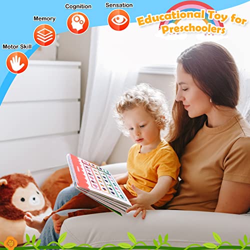 Foayex Montessori Toys for Toddlers Learning - Educational Toddler Books Activities, Preschool Learning Toys Activity Book, Autism Toddler Toys Kids Book Birthday Gifts for 3 4 5 Year Old Boys & Girls