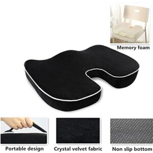 NNAA Ergonomic Chair Pad for Tailbone Sciatica Back Pain Relief Comfort Office Chair Car Seat Cushion Non-Slip Orthopedic Memory Foam Coccyx Cushion