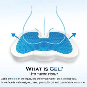 gyp Seat Cushion, Summer Tailbone Cushion Gel Cushion Breathable Coccyx Cushion Ergonomic Posture Seat Pads Cushion Chair Pad Orthopedic Seat Cushion (Color : A)