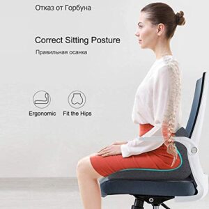 Odekai Ergonomic Seat Cushion for Office Chair, Orthopedic Memory Foam Coccyx Cushion for Tailbone Pain - Office Chair Car Seat Cushion - Seat Cushions for Pressure Relief