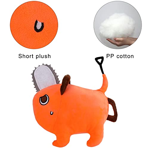 COIEROEIR Pochita Plush Stuffed Animal Plush Toy Soft Throw Pillow Decorations, Anime Cosplay Plush Doll, Suitable for Children's Birthday Party Christmas Kids and Students Gifts