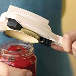 Kuhn Rikon Strain-Free Gripper Opener for Jars and Bottles, 8.75 x 4.25 x 2 inches, Red and Silver