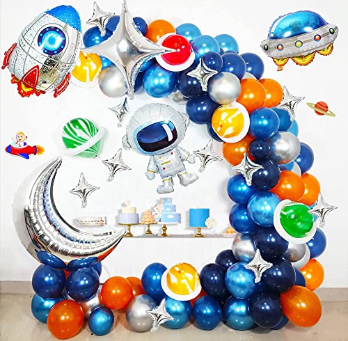 Lyland Outer Space Balloons Garland kit Space Birthday Decorations Party Supplies for Boy Galaxy Space Theme Party Decorations Arch Kit for Kids Birthday Babyshower Universe Rocket Astronaut Set