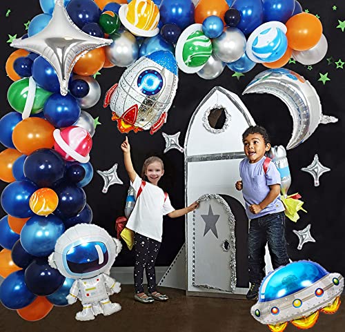 Lyland Outer Space Balloons Garland kit Space Birthday Decorations Party Supplies for Boy Galaxy Space Theme Party Decorations Arch Kit for Kids Birthday Babyshower Universe Rocket Astronaut Set