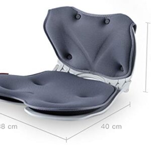 Orthopedic Seat Cushion and Lumbar Support Pillow for Office Chair Memory Foam Car Seat Cushion with Washable Cover Ergonomic Desk Chair Cushion,Gray