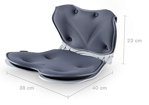 Orthopedic Seat Cushion and Lumbar Support Pillow for Office Chair Memory Foam Car Seat Cushion with Washable Cover Ergonomic Desk Chair Cushion,Gray