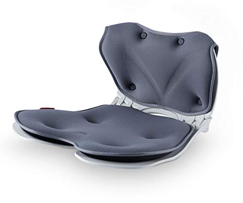 Orthopedic Seat Cushion and Lumbar Support Pillow for Office Chair Memory Foam Car Seat Cushion with Washable Cover Ergonomic Desk Chair Cushion,Gray