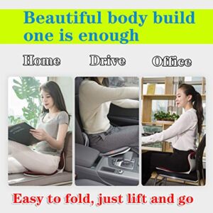 Orthopedic Seat Cushion and Lumbar Support Pillow for Office Chair Memory Foam Car Seat Cushion with Washable Cover Ergonomic Desk Chair Cushion,Gray