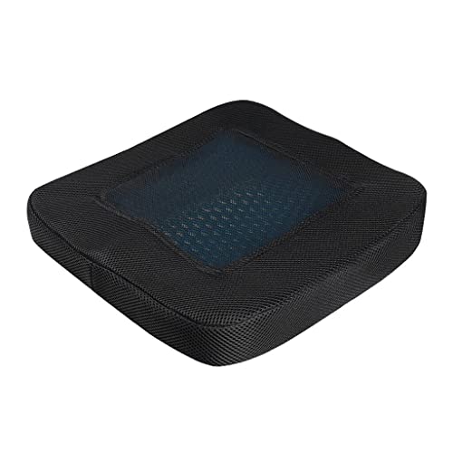 BAUBUY Cojín de Asiento Wheelchair Cushion Square Ergonomic Thick with Non Slip Cover Breathable Fresh Elastic Durable Suitable for Wheelchairs for Pressure Relief (Color : Velvet Fabric)