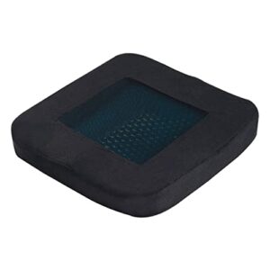 BAUBUY Cojín de Asiento Wheelchair Cushion Square Ergonomic Thick with Non Slip Cover Breathable Fresh Elastic Durable Suitable for Wheelchairs for Pressure Relief (Color : Velvet Fabric)